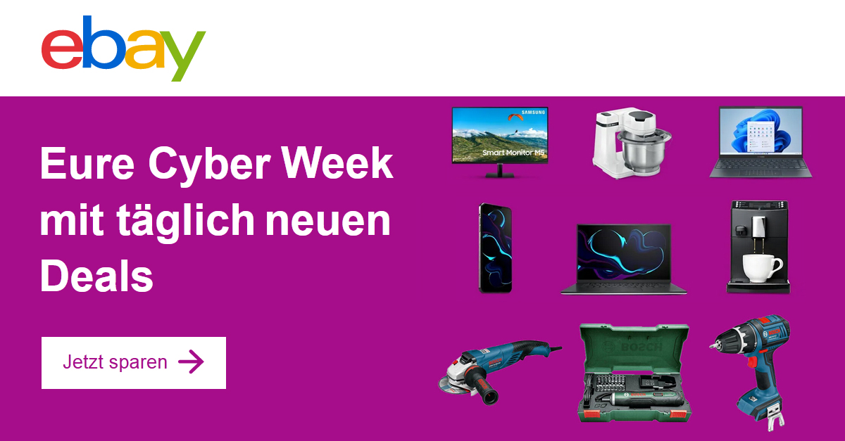 ebay Cyber Week mit täglich neuen Deals » BlackFriday.de