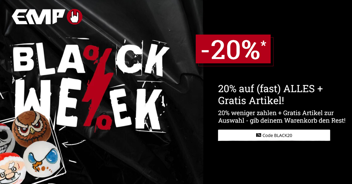 Black Week bei EMP – 20% auf fast alles + gratis Artikel » BlackFriday.de