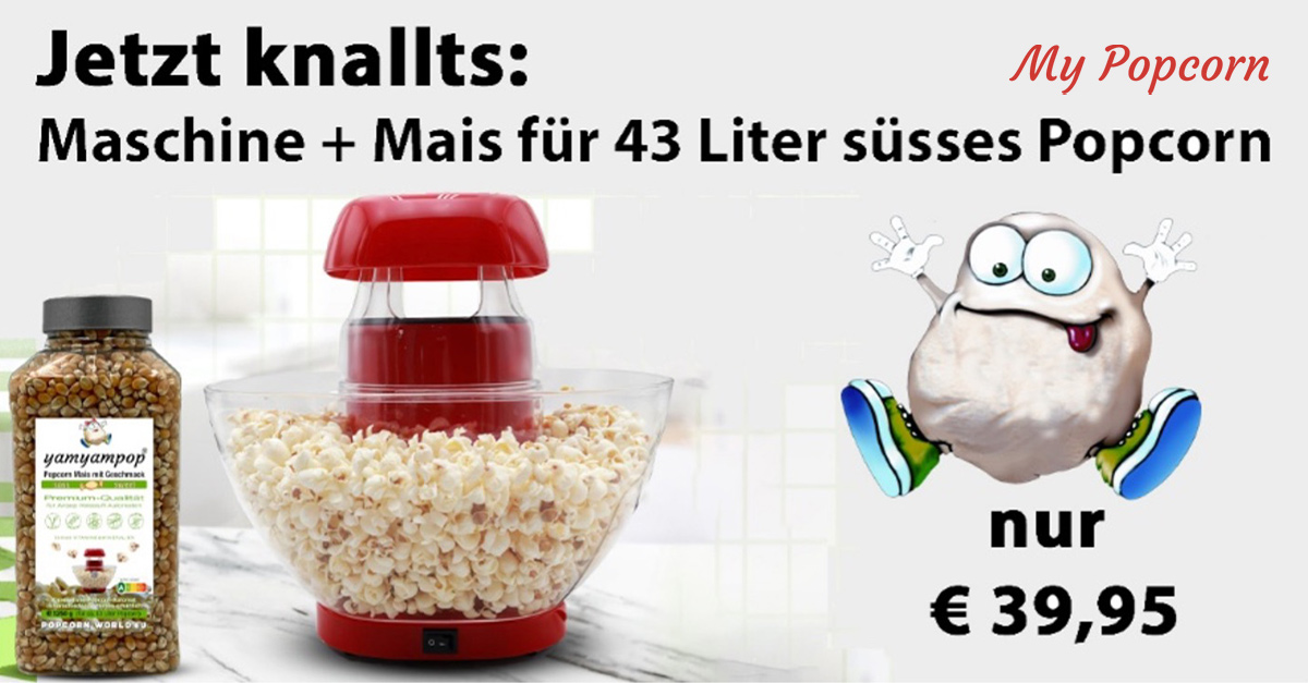 Popcornmaschine plus Popcorn-Mais zum Knallerpreis! » BlackFriday.de