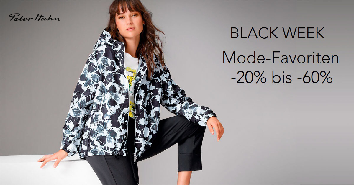 Black Week bei Peter Hahn: Mode Favoriten bis zu -60% » BlackFriday.de (CH)