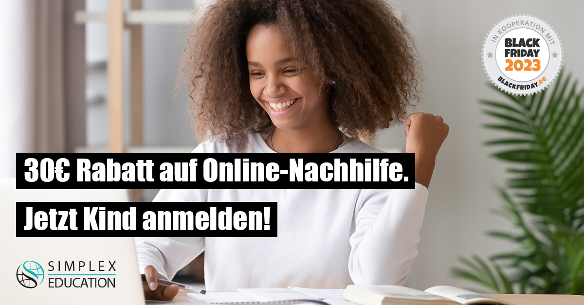 Black Friday bei Simplex Education – Jetzt gratis Probestunde vereinbaren und 30€ sparen ...