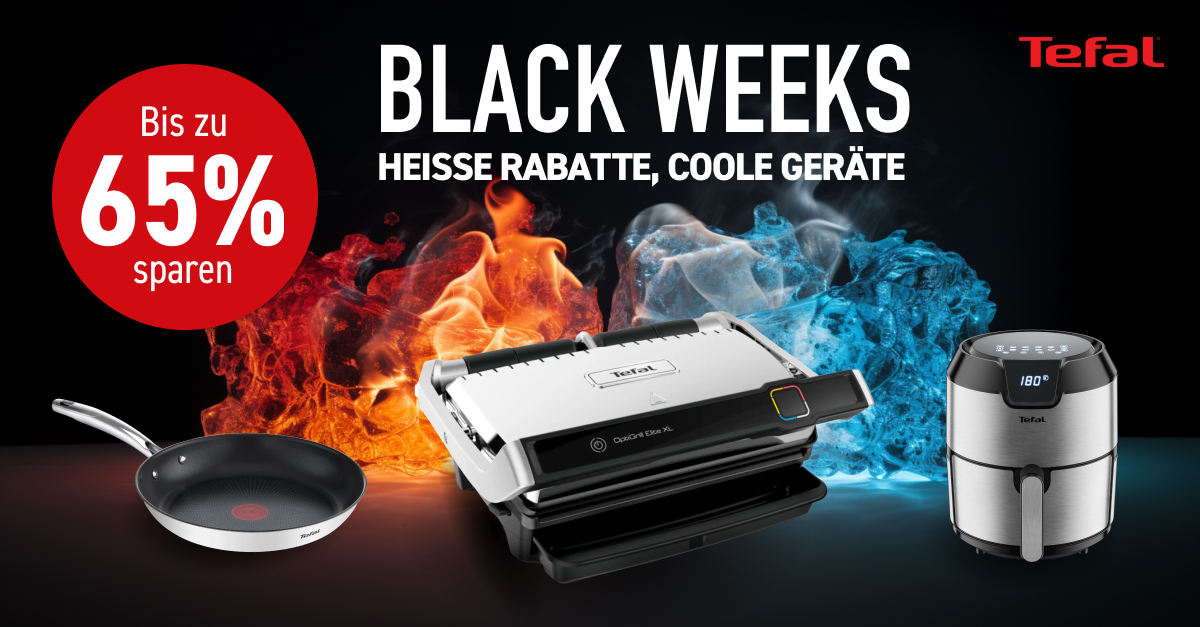 Bis zu 65% sparen bei den Tefal Black Weeks » BlackFriday.de