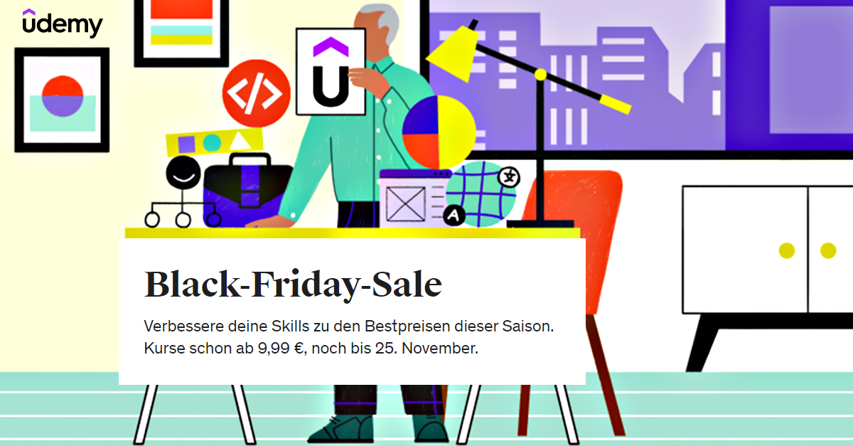 Udemy Cyber Sale – Online-Kurse mit bis zu 85% Rabatt » BlackFriday.de